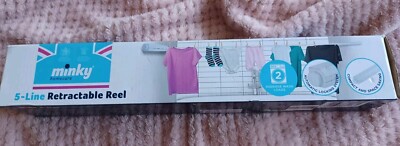 Minky 22m 5-Line Retractable Washing Line - White New | eBay UK