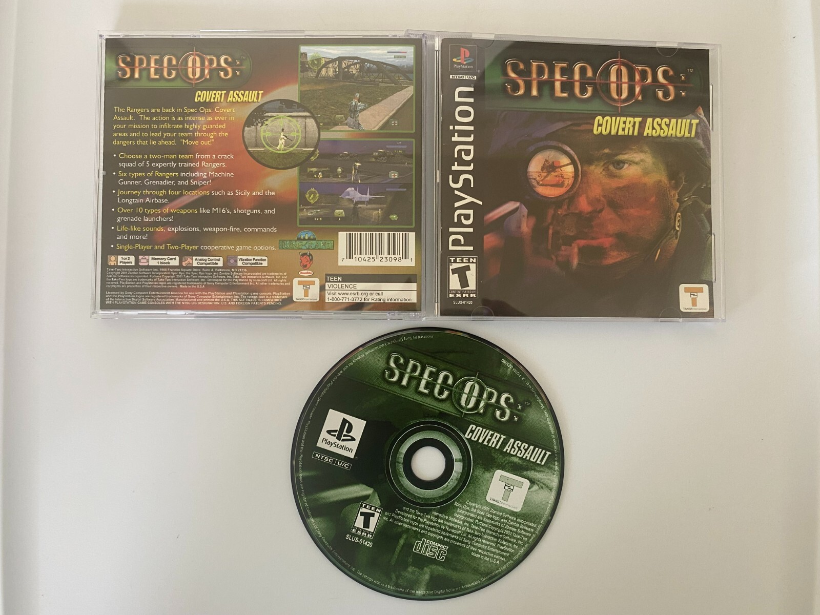Spec Ops Covert Assault PS1 PlayStation 1 - Complete CIB 710425230981 ...