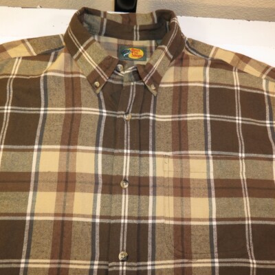 BASS PRO SHOPS OUTDOOR BUTTON UP FLANNEL SHIRT Mens XL | eBay