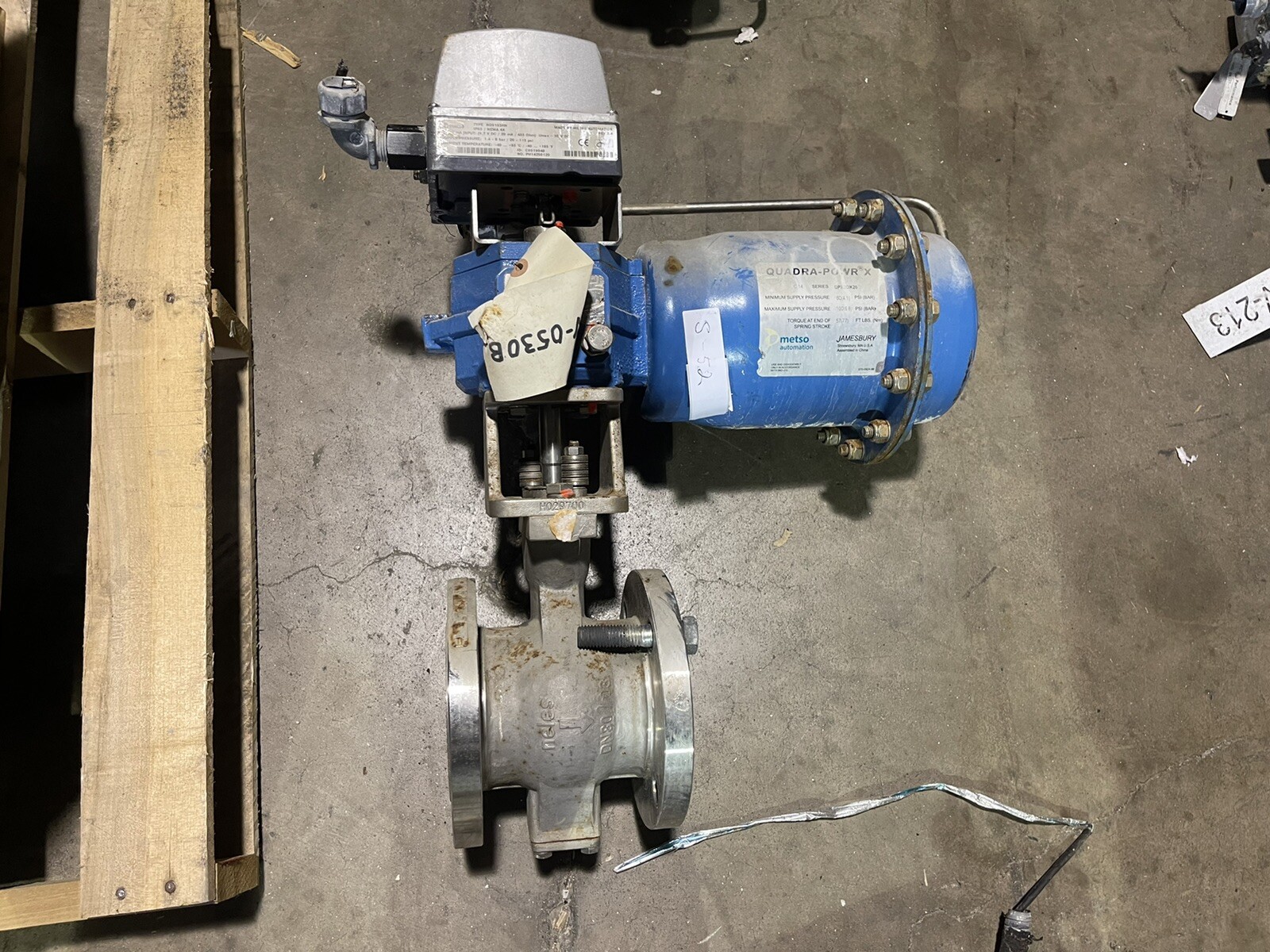 3.5" JAMESBURY QUADRA-POWR X METSO QPX2C/K20 100PSI V-BALL VALVE NELES ...