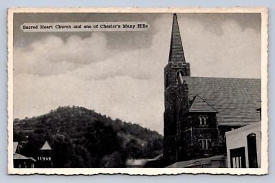 J88/ Chester West Virginia Postcard c1940s Sacred Heart Church 474 | eBay