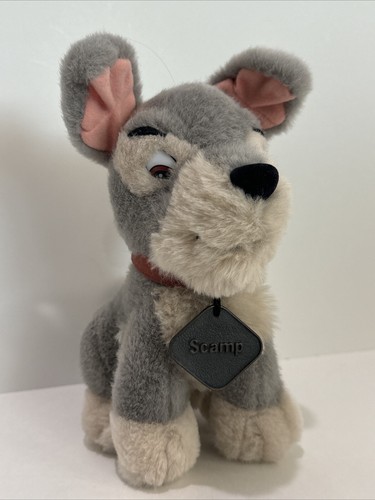 Disney Scamp the Dog W/Metal Tag 9” Plush Lady and The Tramp Stuffed ...