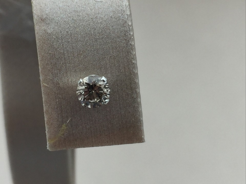 0.46TCW Natural Faint Brown Diamond Stud/Post Earrings Sterling Silver ...
