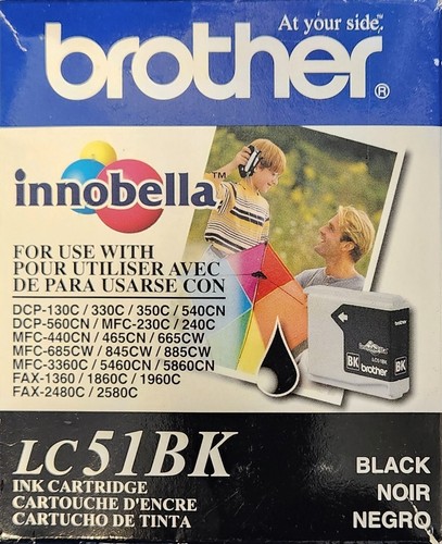NEW Brother LC51BK Black Ink Cartridge Innobella | eBay