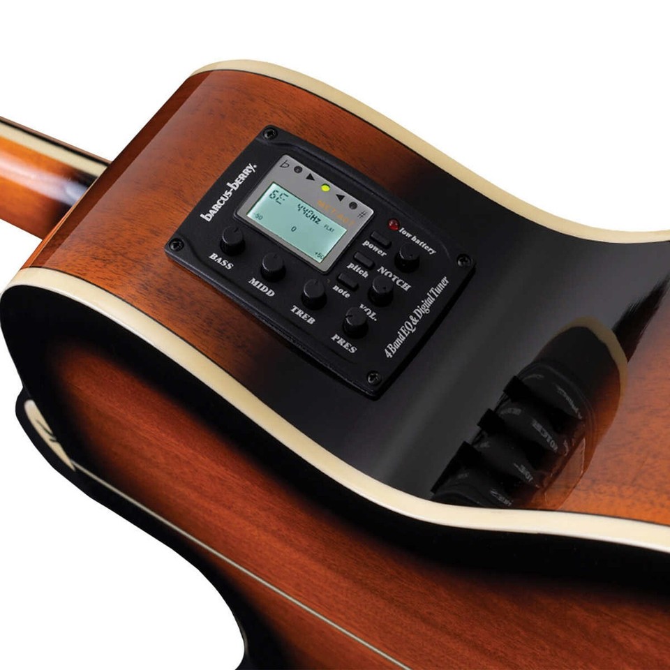 ACOUSTIC AND ELECTRIC GUITAR WASHBURN FESTIVAL 6 STRING TUNER EQ ...