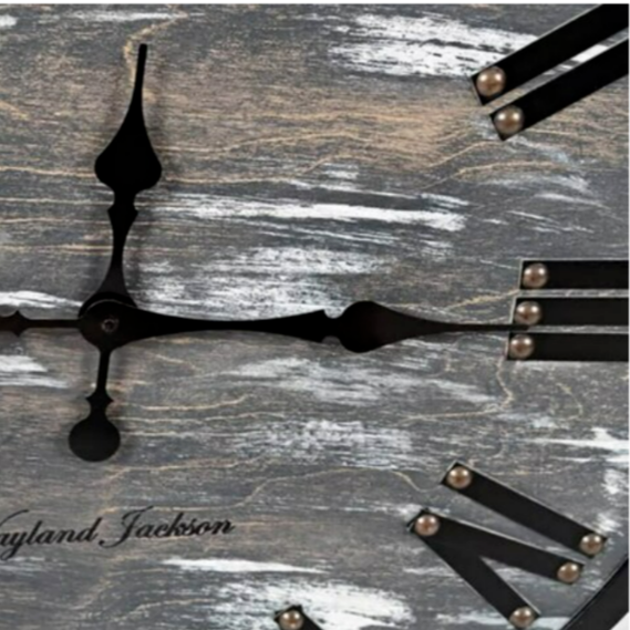 Jofran Furniture Wayland Jackson 30" Distressed Wood Wall Clock, Rustic ...