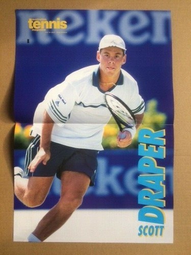 SCOTT DRAPER Original Vintage Tennis Australia Magazine Poster | eBay