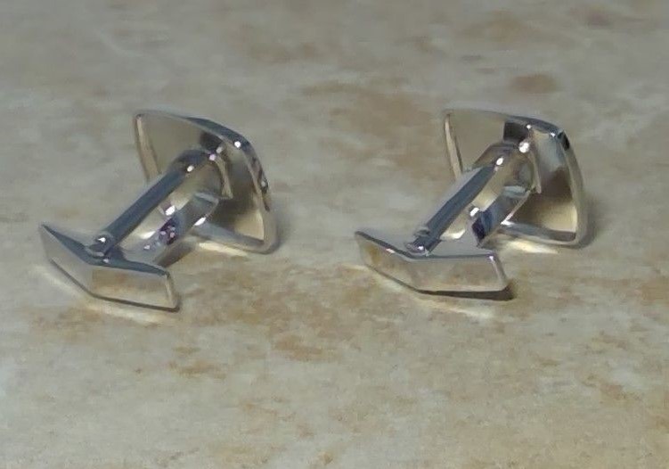 DOLAN BULLOCK STERLING SILVER beaded red enamel Cufflinks USA MADE SAVE ...