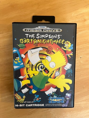 The Simpsons Barts Nightmare Sega Mega Drive game. Complete with manual ...