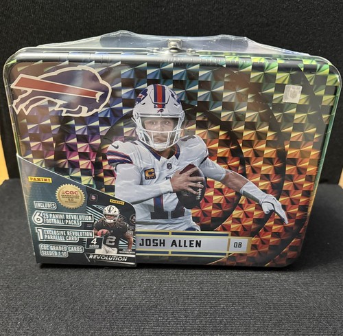 Josh Allen 2025 Panini Revolution Trading Cards Lunch Box Tin Factory ...