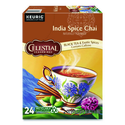 Celestial Seasonings India Spice Chai Tea K-Cups, 24/box 5000330013 ...