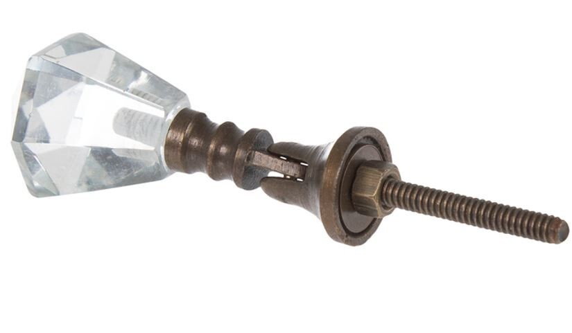 Antique Brass Style Drawer Pulls Handles Teardrop Glass Kitchen Cabinet Knobs | eBay