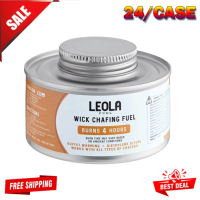 (24/Case) Bulk 4 Hour Wick Chafing Dish Fuel Can Chafer Food Buffet ...