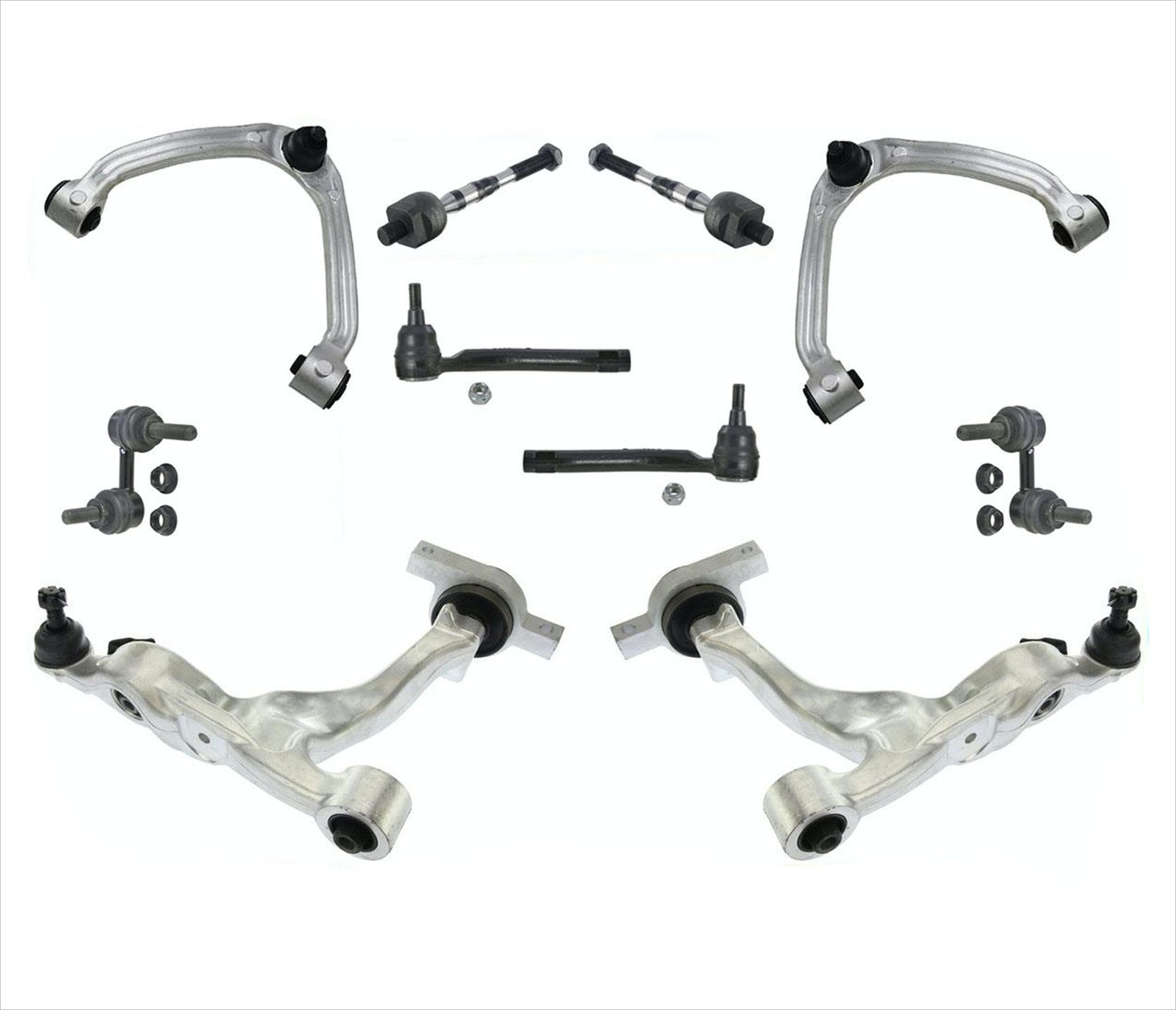 Upper Lower Control Arms Tie Rods 10Pcs fits Infiniti M35 Rear Wheel ...