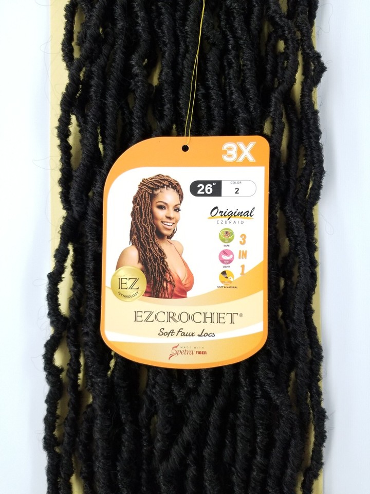 I&I Hair Innocence EZCROCHET 3X Faux Locs Crochet Braiding Hair Spectra ...