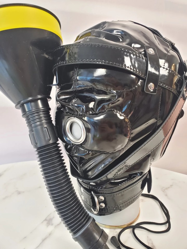 Blindfold Hood Funnel Piss Mask Wetlook. Golden Shower Urinal Pissplay ...