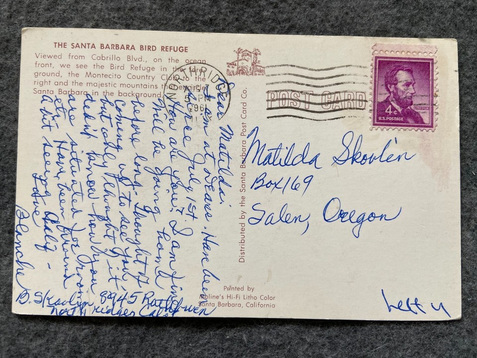 Hello from Santa Barbara Vintage Postcard | eBay