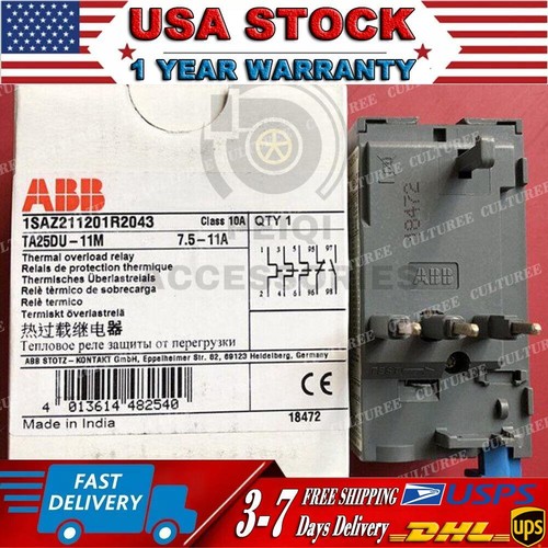 ABB thermal relay TA25DU-11M TA25DU11M 7.5-11A 1pcs new US Free TAX | eBay