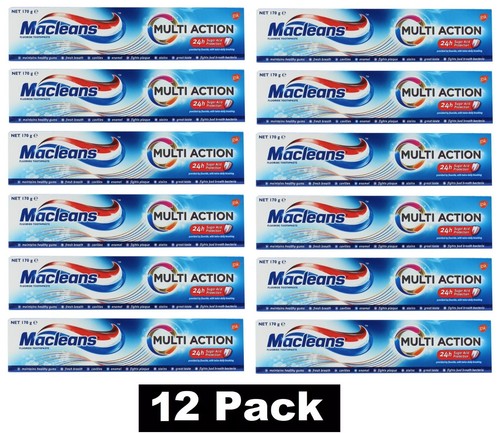 12 x Macleans 170g Toothpaste Multi Action Fluoride Toothpaste 100% ...