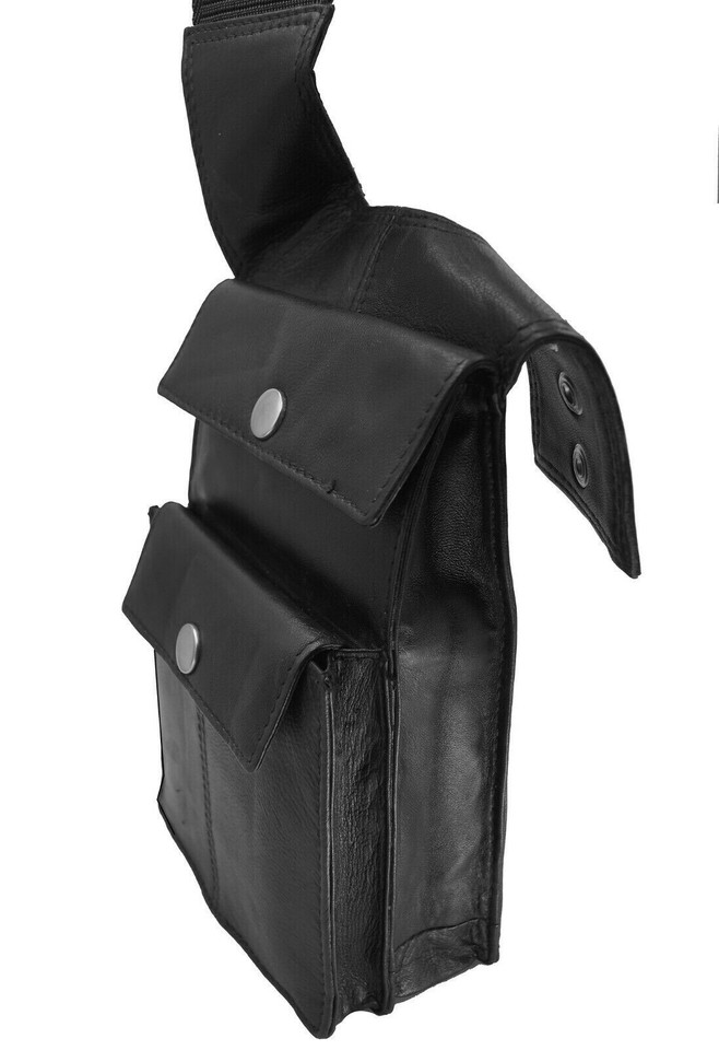 Black Leather Anti-Theft Hidden Underarm Shoulder Bag Phone Pouch ...