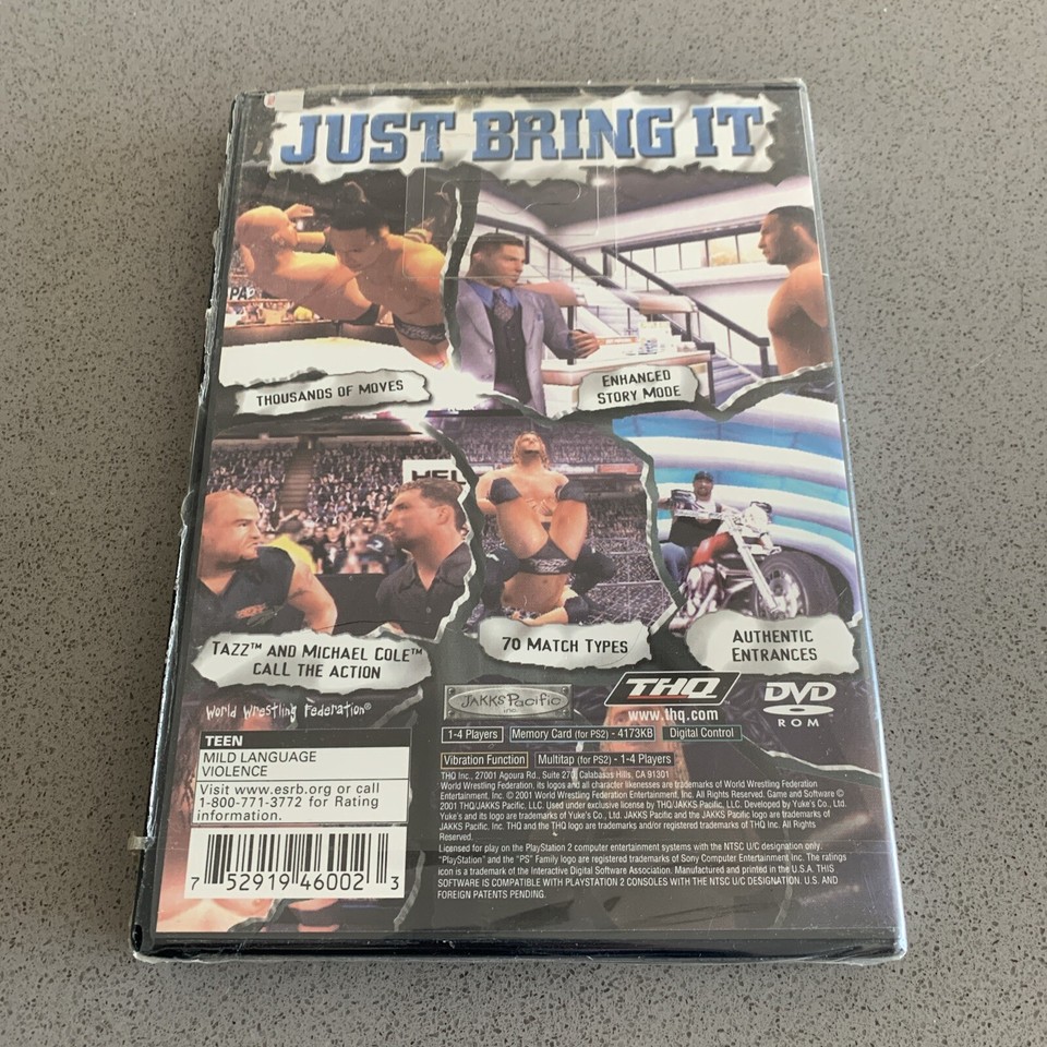WWF Smackdown Just Bring It! PS2 Game PlayStation 2 WWE Rock NEW SEALED ...
