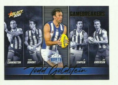 2021 SELECT FOOTY STARS GAMEBREAKERS NORTH MELBOURNE TODD GOLDSTEIN ...