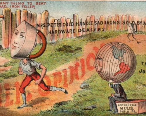 Anthropomorphic Mrs Potts Sad Iron Victorian Trade Card | eBay