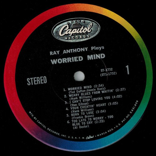 Ray Anthony - Worried Mind (The Soul Of Country Western Blues ...