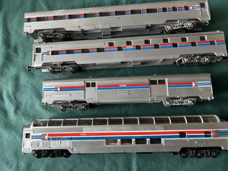 Four Con-Cor & Bachmann Aluminum Passenger Cars -Amtrak, HO | eBay