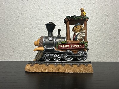 Boyds Bear Ernest Engineer The Safari Express All Aboard Train Figurine ...