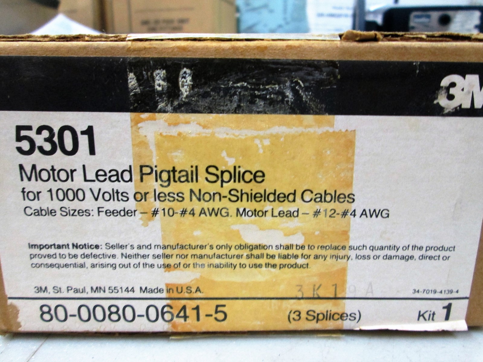 3M Motor Lead Pigtail Splice #5301 For 1000 Volts Or Less (NIB) | eBay