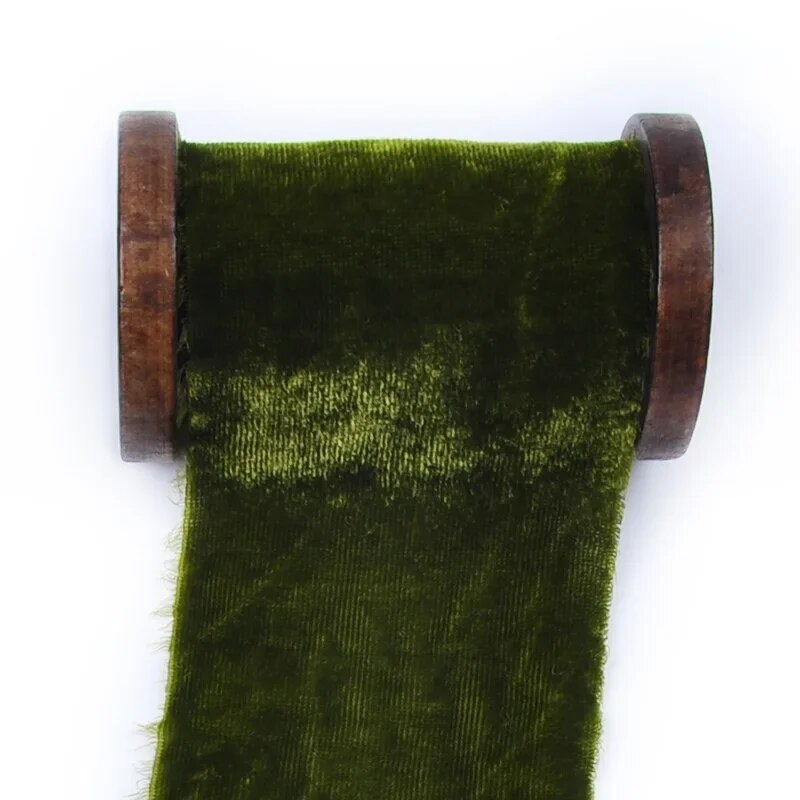 Velvet Ribbon Frayed Edge Trim Handmade Fringe Ribbons Diy Cake ...