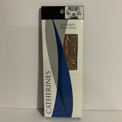 Catherines Pantyhose Day Sheer Hosiery Ribbed Panty Beige Plus Size D ...