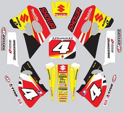 Graphic Kit for 1993-1995 Suzuki RM125 RM250 RM 125 250 Decals RC ...