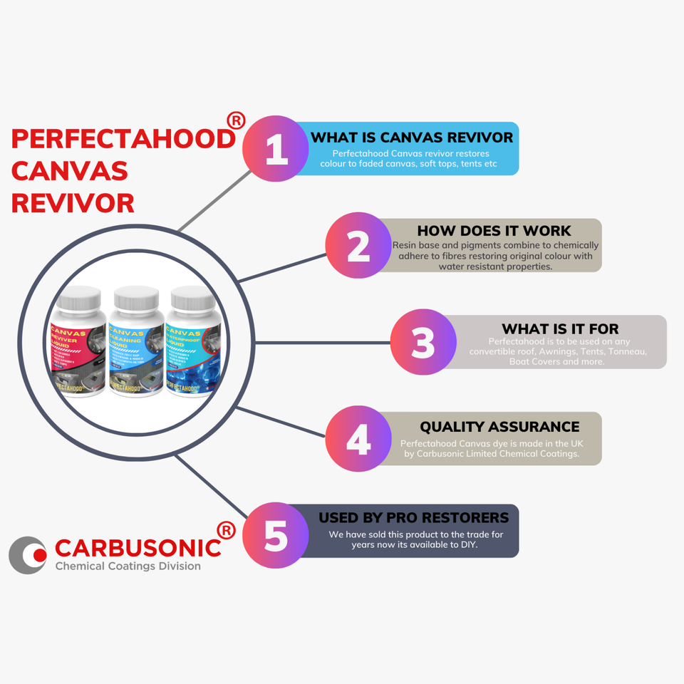 Convertible Roof CANVAS DYE Kit with Nano Waterproofing Soft Top ...