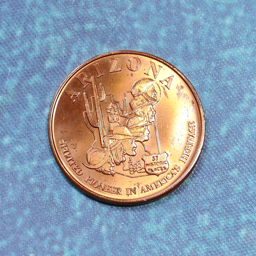 ARIZONA Mining Association Copper Medal Coin - AMERICA'S HERITAGE Token ...