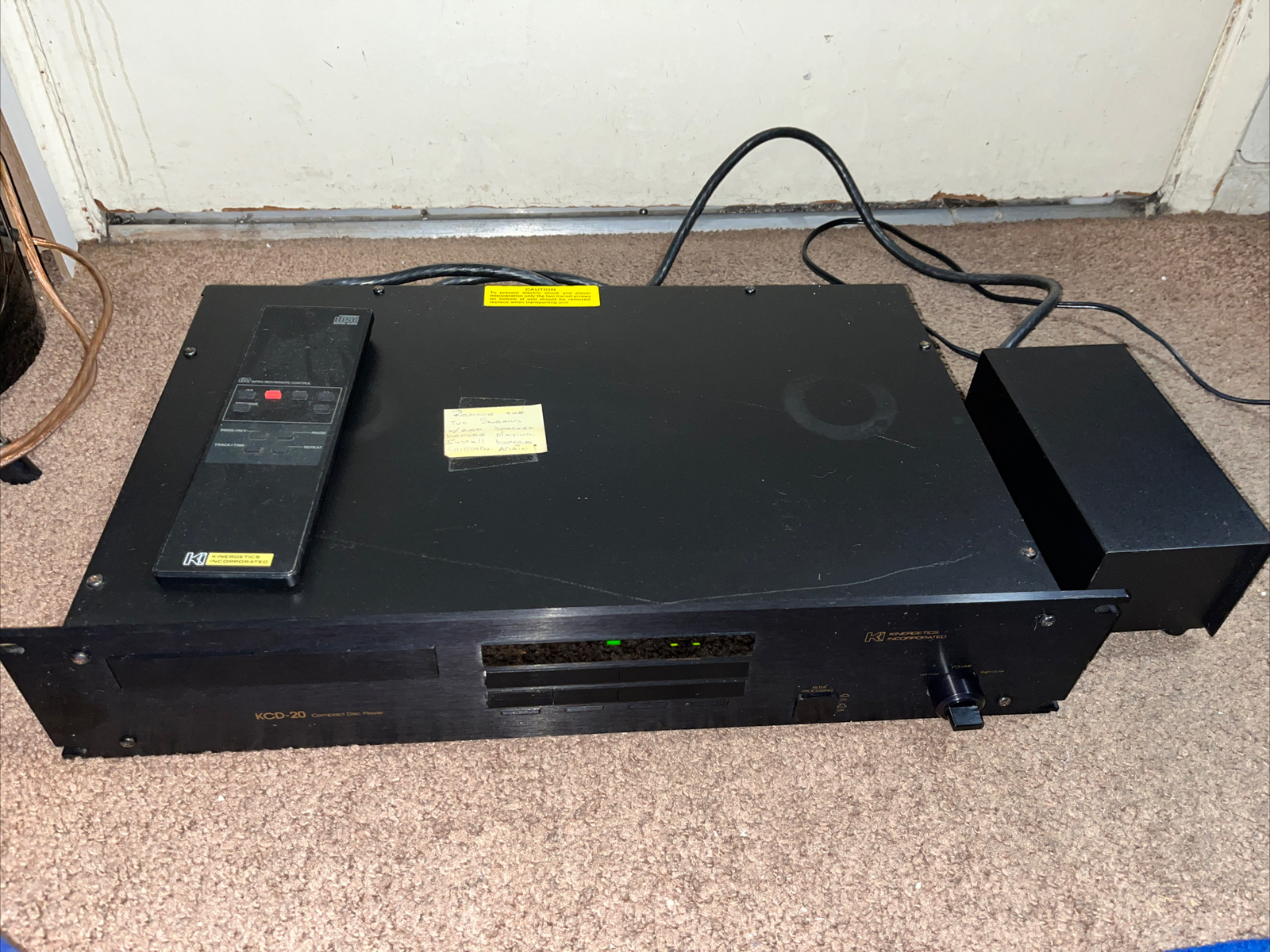 Kinergetics Kcd-20 Disc Player /Powers On/for Parts Or Repair W/remote ...