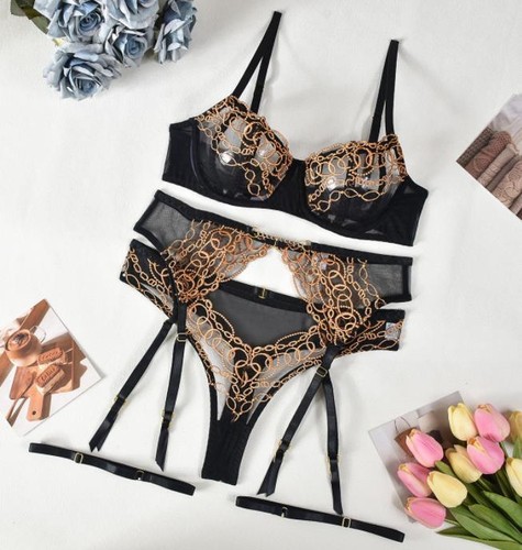 2024 New Russia Design Sexy Lady Mystery Black Lingerie Luxury ...