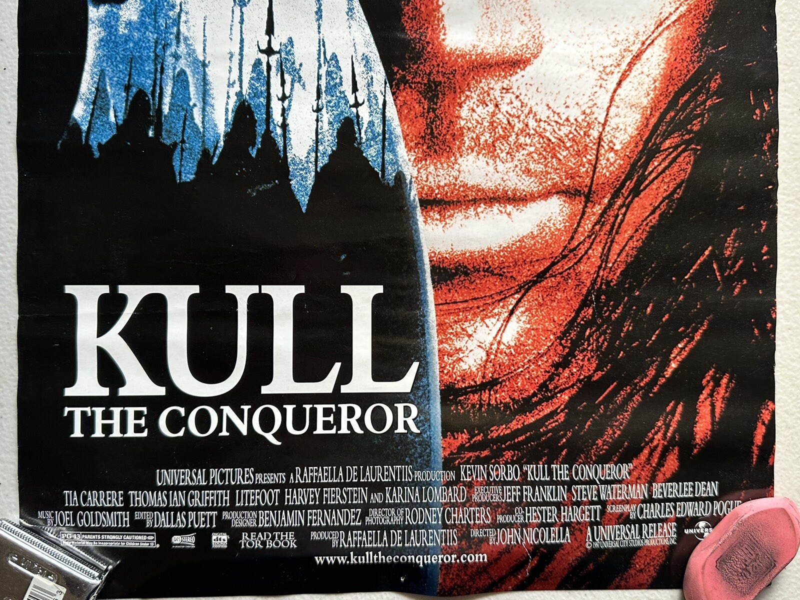 ORIGINAL KULL THE CONQUEROR 11x17 INCH MEDIUM MOVIE POSTER RARE KEVIN ...