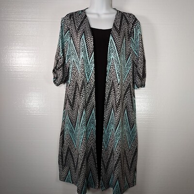 PERCEPTIONS New York Midi Dress w/Attached Chevron Jacket Women's Size ...