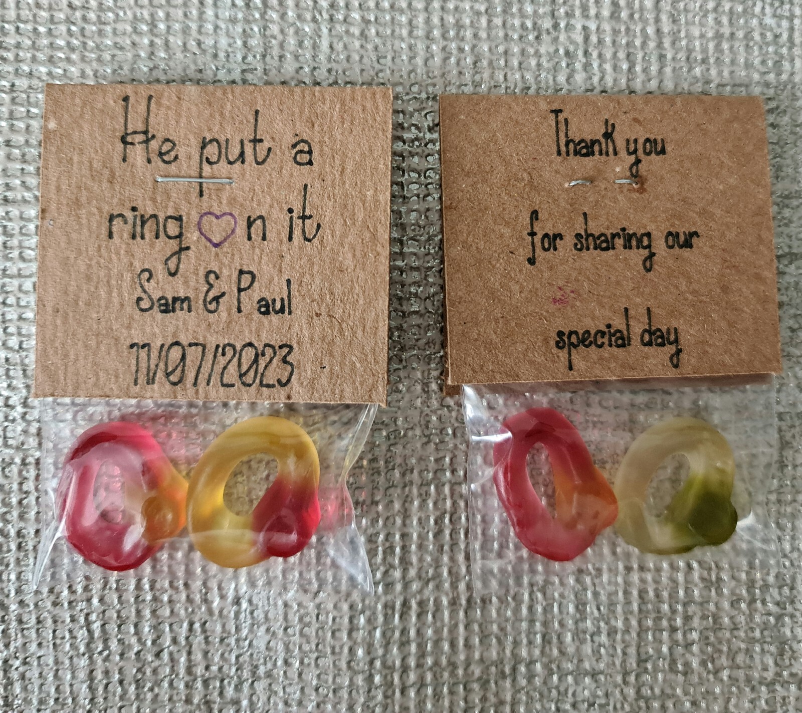 5x Engagement/Hen Do Party Favours Put a Ring On It Polos Haribo ...