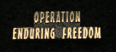 OPERATION ENDURING FREEDOM OEF SCRIPT LAPEL PIN US ARMY MARINES NAVY ...