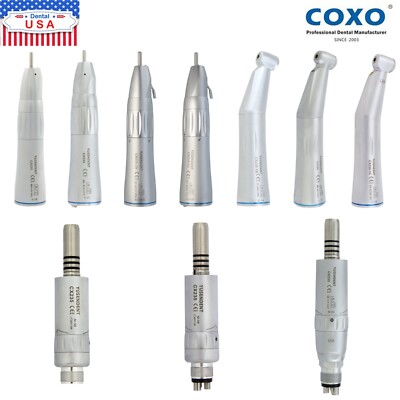 COXO Dental LED Contra Angle Air Motor Straight Low Speed Handpiece ...