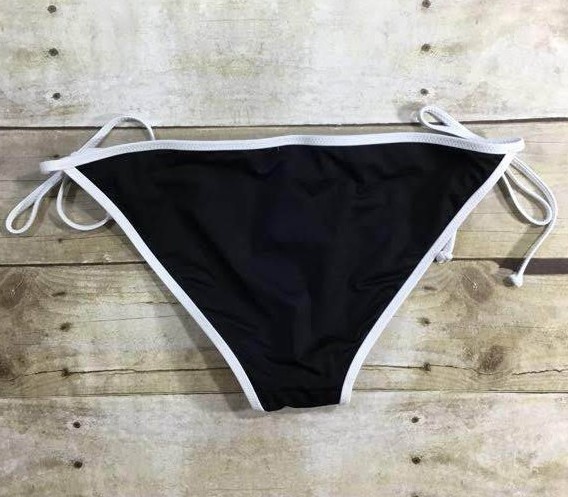 NWT J. CREW ITALIAN MATTE TIPPED STRING HIPSTER a0492 black & white ...