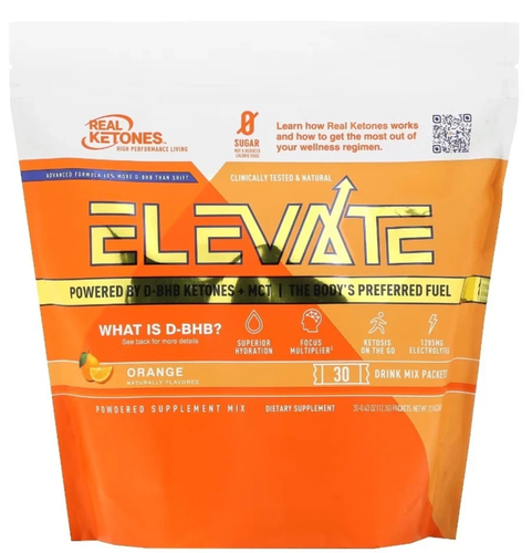 Real Ketone ELEVATE orange Flavor, Value Pack 180 Packets EXP 08/2028 ...
