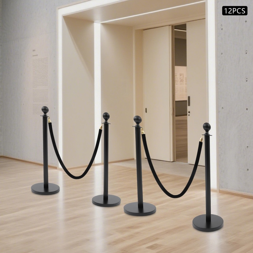 12Pcs Stanchion Posts, Crowd Control Barriers, Stanchion Post with Ball ...
