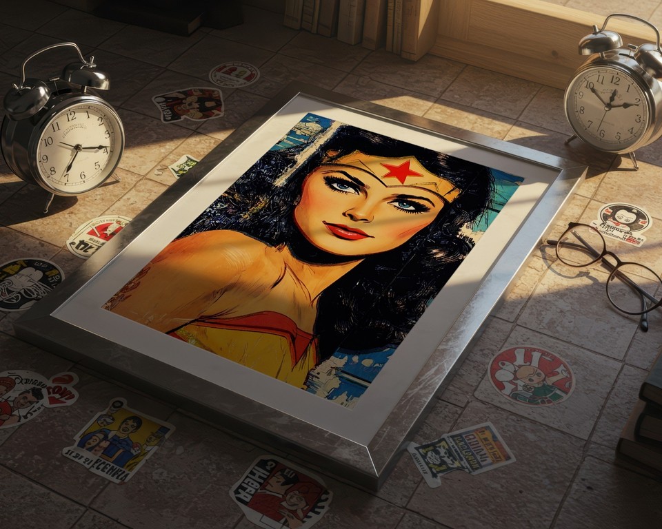 Wonder Woman Lynda Carter A3 Art Print Poster Classic 80s TV Movies | eBay