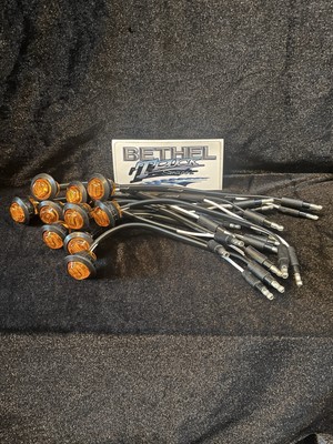 10 Maxxima 3/4" Round Amber 3 LED Penny Marker Clearance Button Lights ...