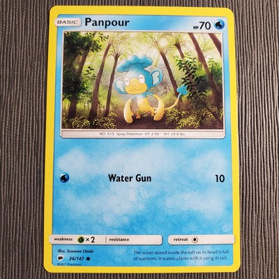 Panpour 36/147 Burning Shadows Regular Common Pokemon MP | eBay
