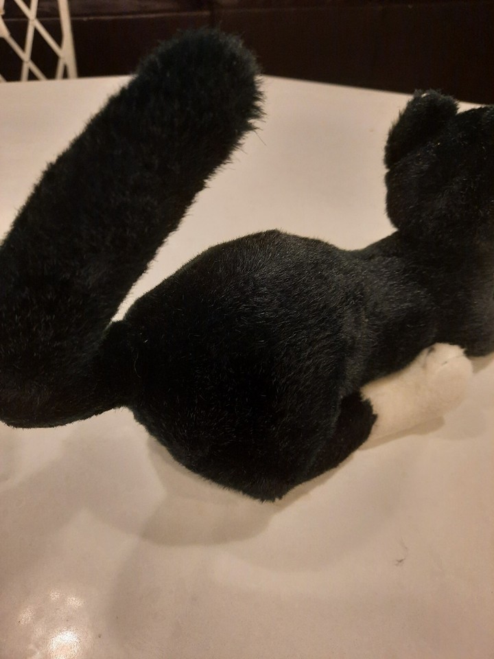 Ty Cat Stuffed Animal Rare 1994 Tuxedo Plush Toy Black White Kitty ...